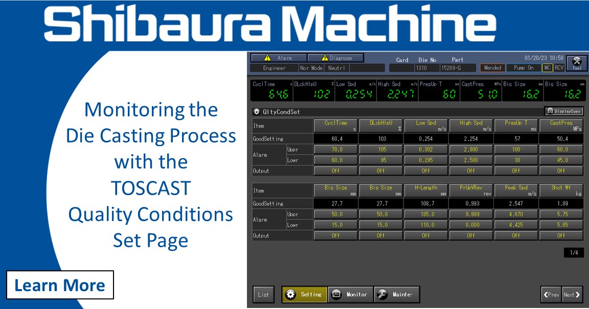 Monitoring the Die Casting Process with the TOSCAST Quality Conditions ...